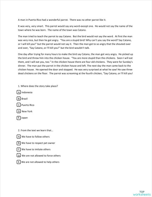 The Little Fir Tree. Interactive worksheet | TopWorksheets