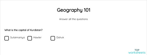 Geography 101. Interactive worksheet | TopWorksheets