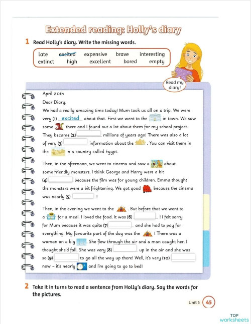 READING GAP FILL. Interactive worksheet | TopWorksheets