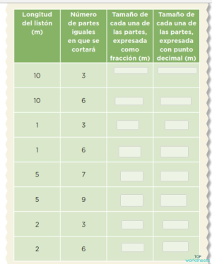 PARTES IGUALES. Ficha interactiva | TopWorksheets