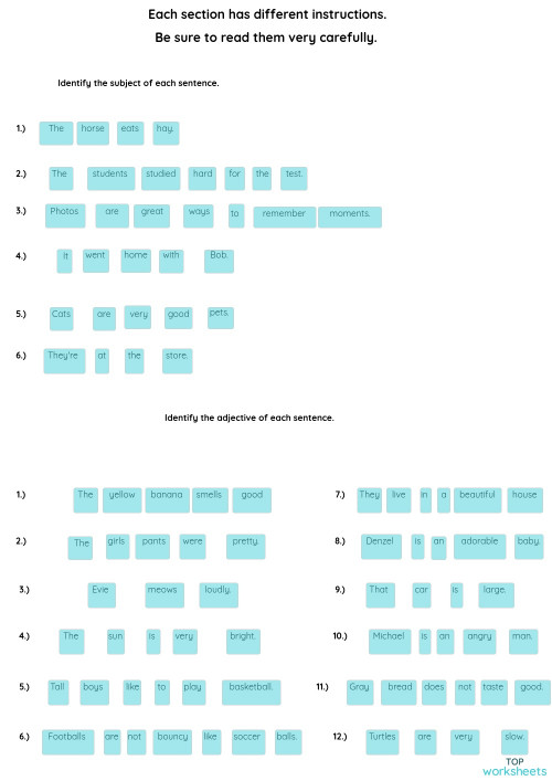 Check Point Test: English. Interactive worksheet | TopWorksheets