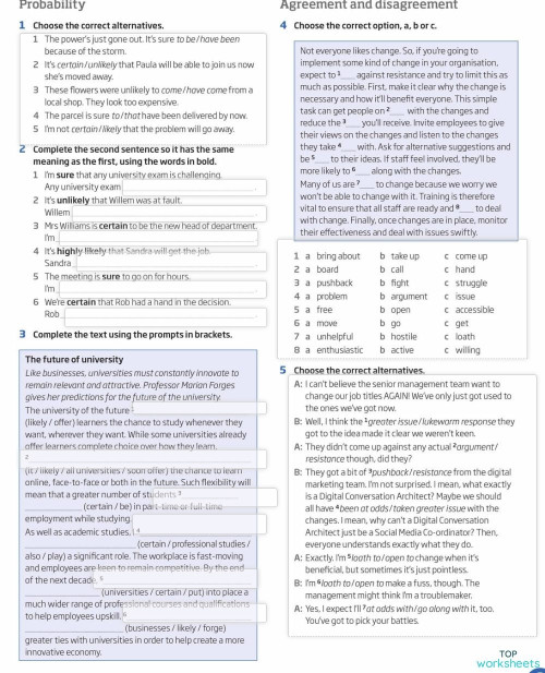 Vocabulary: interactive worksheets and online exercises | TopWorksheets