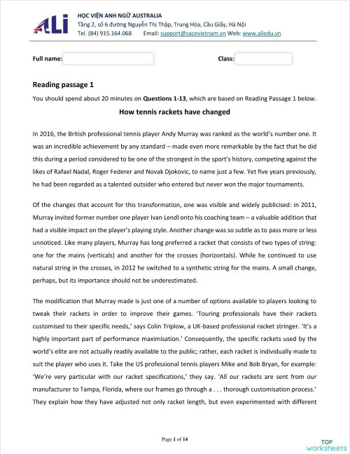 FLYERS writing. Interactive worksheet | TopWorksheets