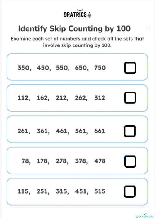 Math: interactive worksheets and online exercises | TopWorksheets