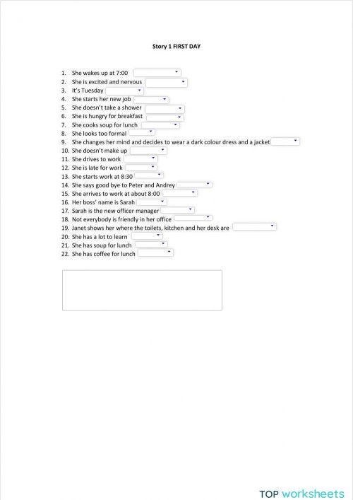 Present simple third person audio and exercise. Interactive worksheet | TopWorksheets