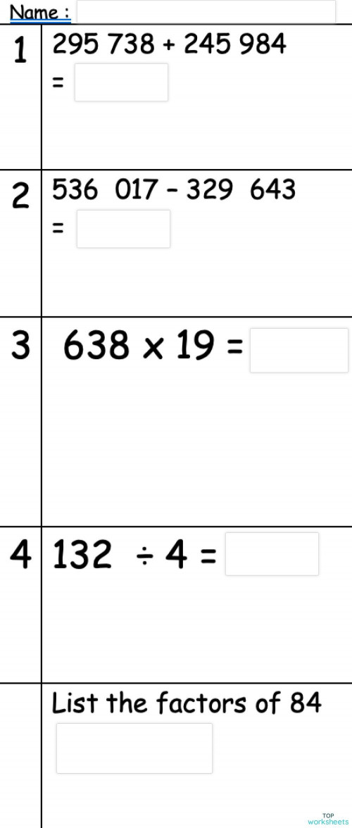 5-A-Day Year 6 Block 1 Week 3 Day 2. Interactive worksheet | TopWorksheets