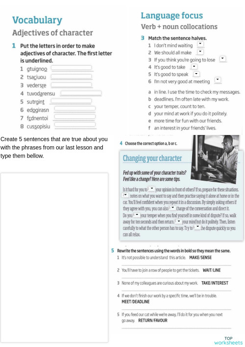 roadmap B2. Interactive worksheet | TopWorksheets