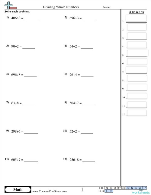 Division Practice 1. Interactive worksheet | TopWorksheets