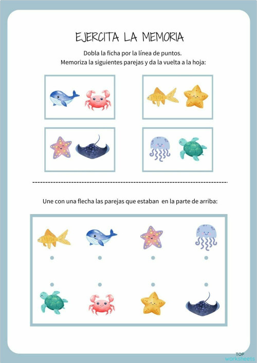 Ejercita La Memoria Ficha Interactiva Topworksheets