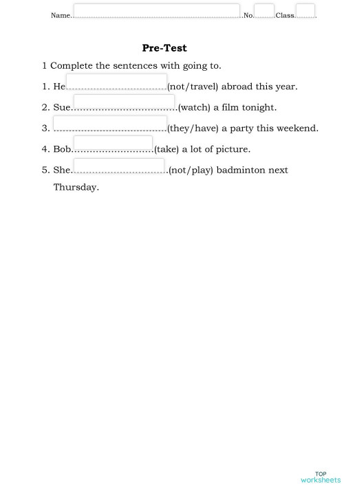 Pre-test holidays. Interactive worksheet | TopWorksheets
