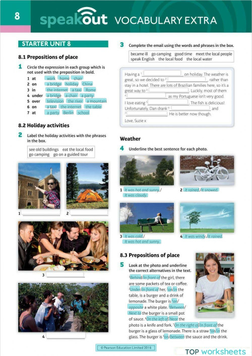 Extra vocabulary unit. Interactive worksheet | TopWorksheets