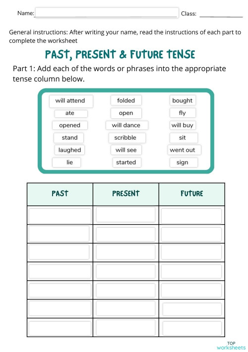 Simple tense (3). Interactive worksheet | TopWorksheets