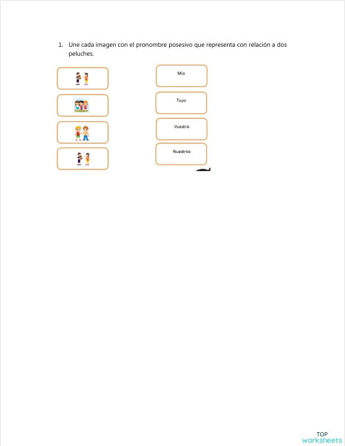 Pronombres y el verbo. Ficha interactiva | TopWorksheets