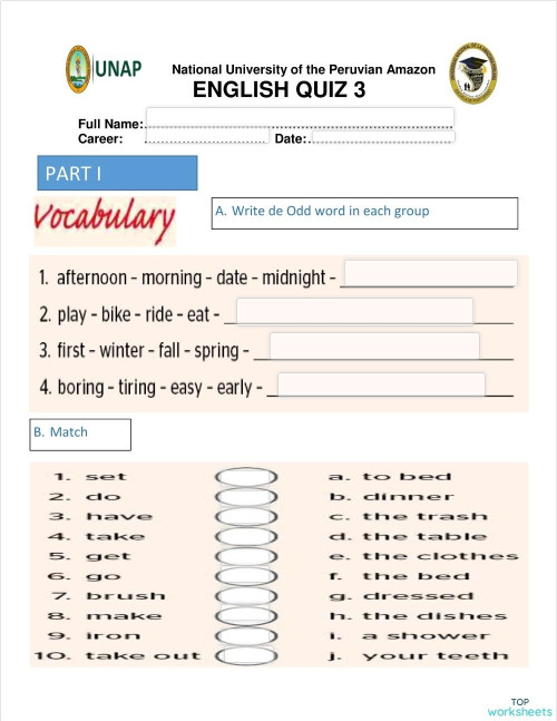 Round up Quiz 3. Interactive worksheet | TopWorksheets