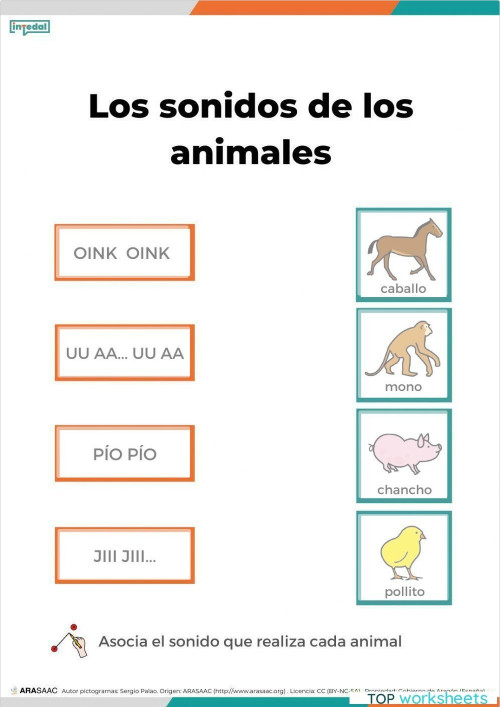 Sonidos de los animales 3. Ficha interactiva | TopWorksheets