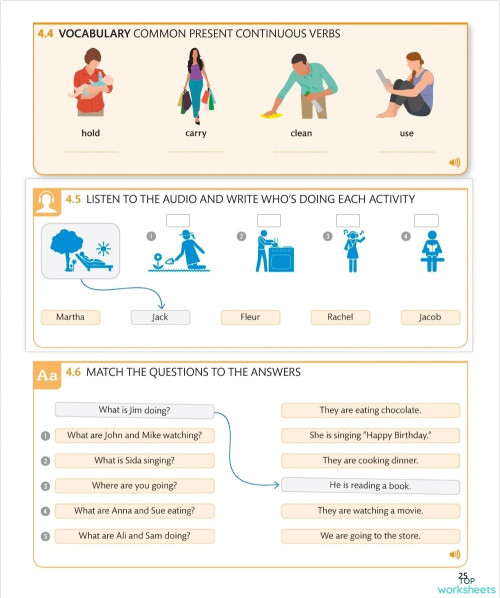 4.match&draw. Interactive worksheet | TopWorksheets