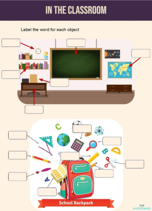 CLASSROOM VOCABULARY. Interactive worksheet | TopWorksheets
