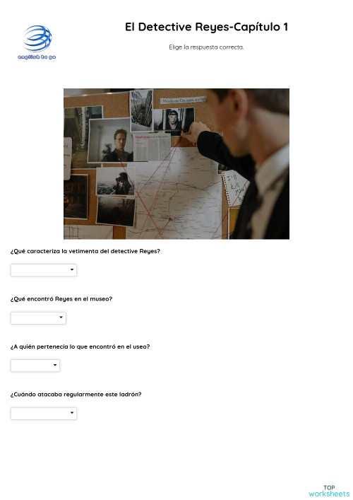 El Detective Reyes-Capítulo 1. Ficha interactiva | TopWorksheets