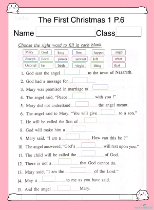 The First Christmas 1 P.6. Interactive worksheet | TopWorksheets