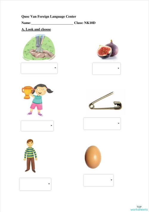 Fruits grade 1. Interactive worksheet | TopWorksheets
