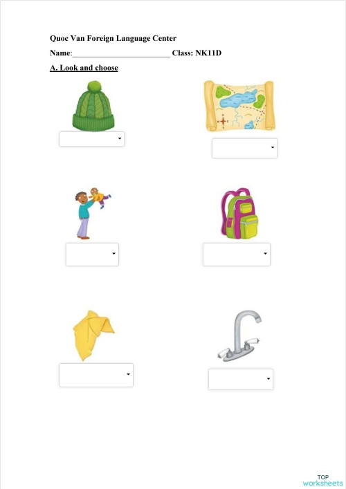 topic: House. Interactive worksheet | TopWorksheets