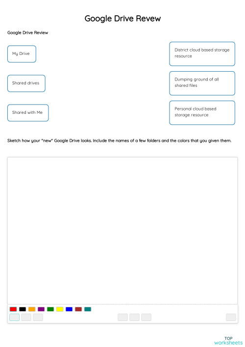 Google Drive Revew. Interactive worksheet | TopWorksheets