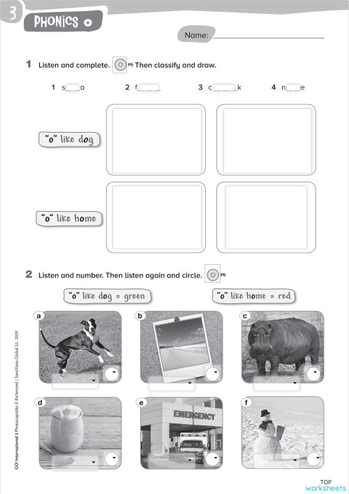 4G PHONICS UNIT 3 O. Interactive worksheet | TopWorksheets