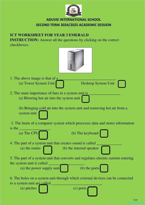 ICT: interactive worksheets and online exercises | TopWorksheets
