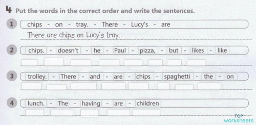 Riorder the sentences. Interactive worksheet | TopWorksheets