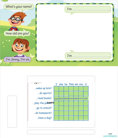 What's your name?. Interactive worksheet | TopWorksheets