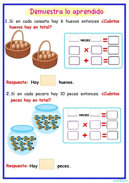 Problemas y ejercicios del doble y la mitad. Ficha interactiva | TopWorksheets