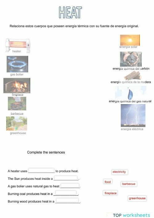 Heat. Interactive worksheet | TopWorksheets