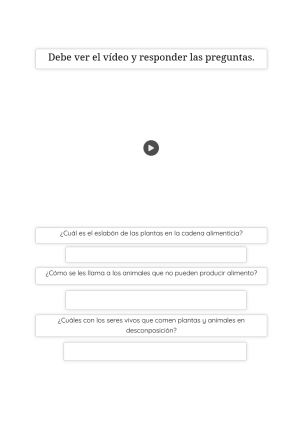 Cadena Alimenticia. Ficha interactiva | TopWorksheets