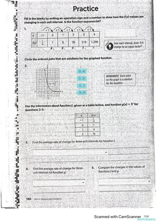 Key features of Exponentials Practice. Interactive worksheet ...