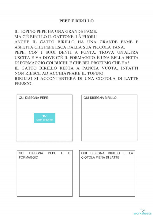 Interactive worksheets and online exercises in italian | TopWorksheets