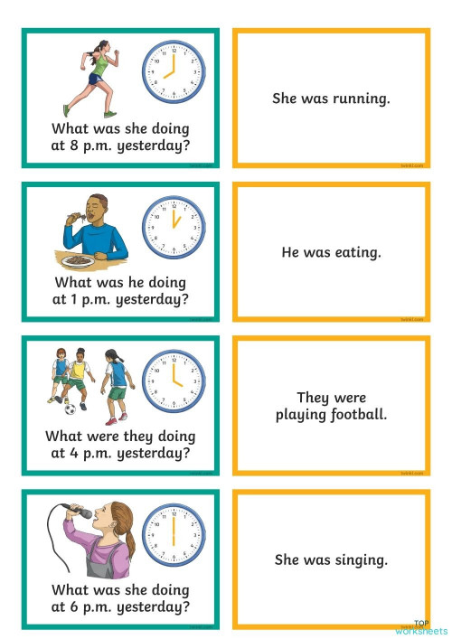 Past Progressive Tense Worksheet. Interactive worksheet | TopWorksheets