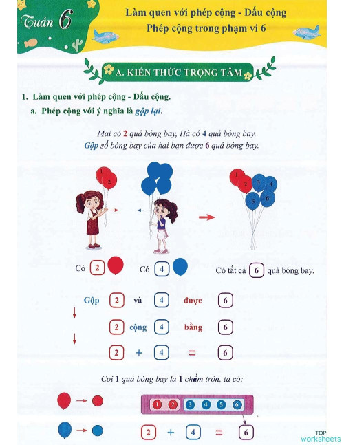 TOÁN 1 - TUẦN 6. Interactive worksheet | TopWorksheets