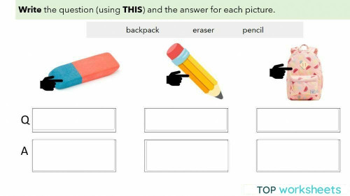 L12 - 6 - What's this, Writing. Interactive worksheet | TopWorksheets