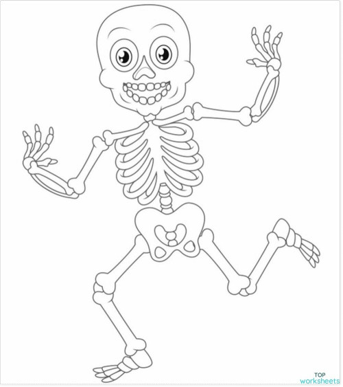 3rd grade February Skeleton dance. Interactive worksheet | TopWorksheets