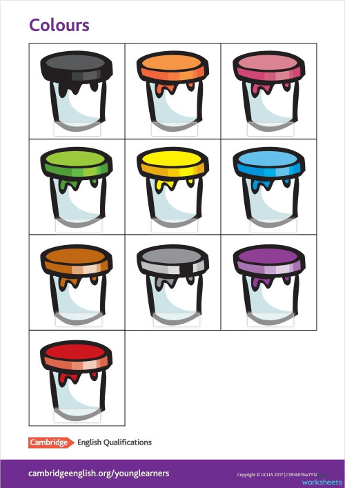 Colours - Vocabulary. Interactive worksheet | TopWorksheets