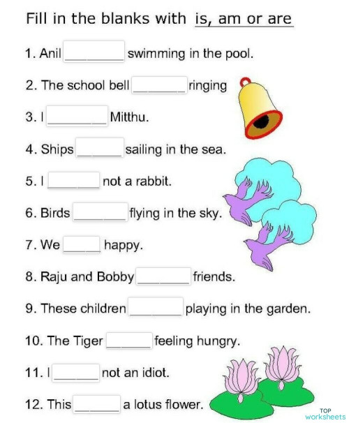 Verbs To Be. Interactive worksheet | TopWorksheets