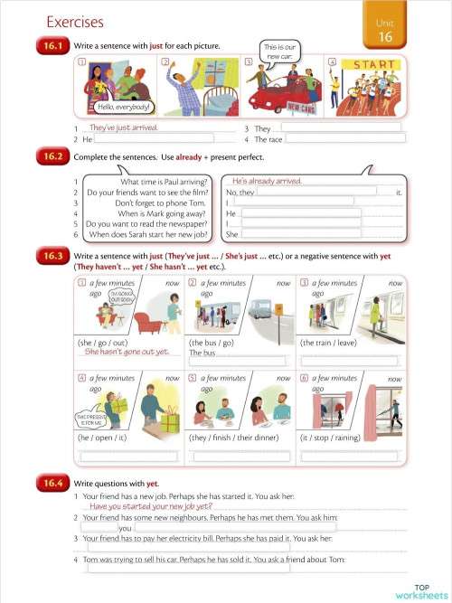 unit 16 Present Perfect 2. Interactive worksheet | TopWorksheets