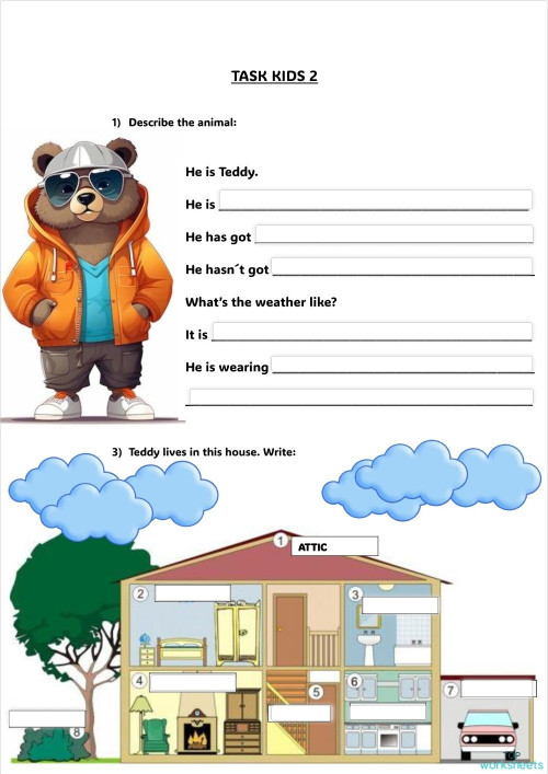 Task kids 2. Interactive worksheet | TopWorksheets