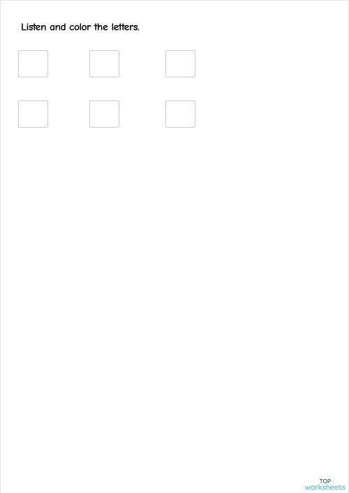 color the letters.. Interactive worksheet | TopWorksheets