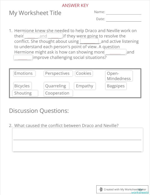 Moral Education: interactive worksheets and online exercises ...
