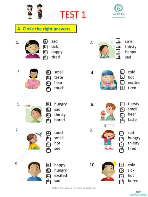 Upkids2 unit 1-2. Interactive worksheet | TopWorksheets