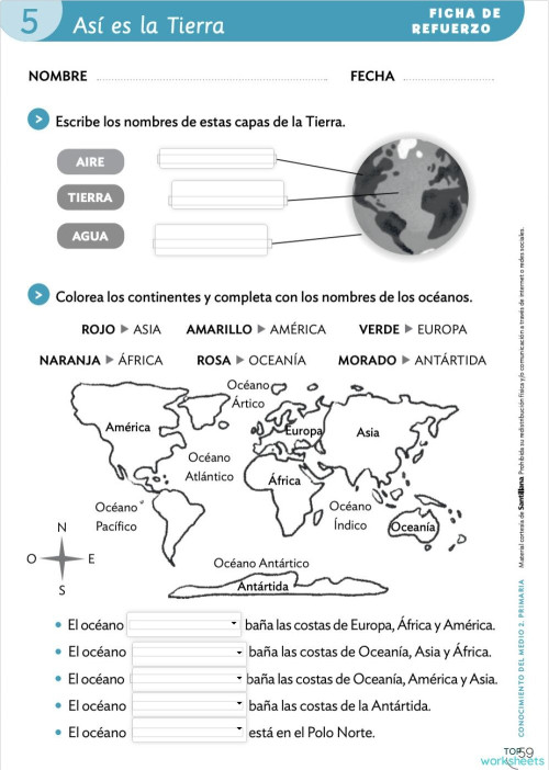 Hojas De Trabajo De Repaso De Ciencias De La Tierra 523x608