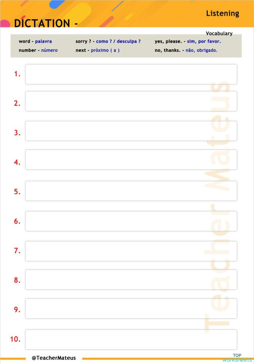 013 - DICTATION - Listening and Speaking - TM0030. Interactive ...