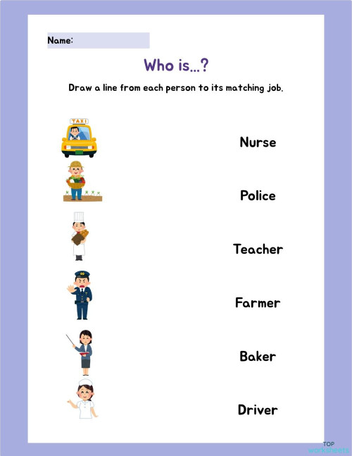 Matching exercise.. Interactive worksheet | TopWorksheets