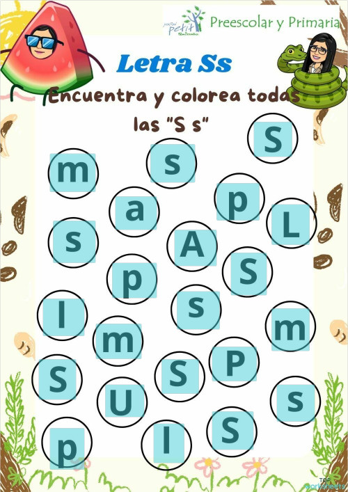 Tarea Selecciona la Letra "S s". Ficha interactiva | TopWorksheets